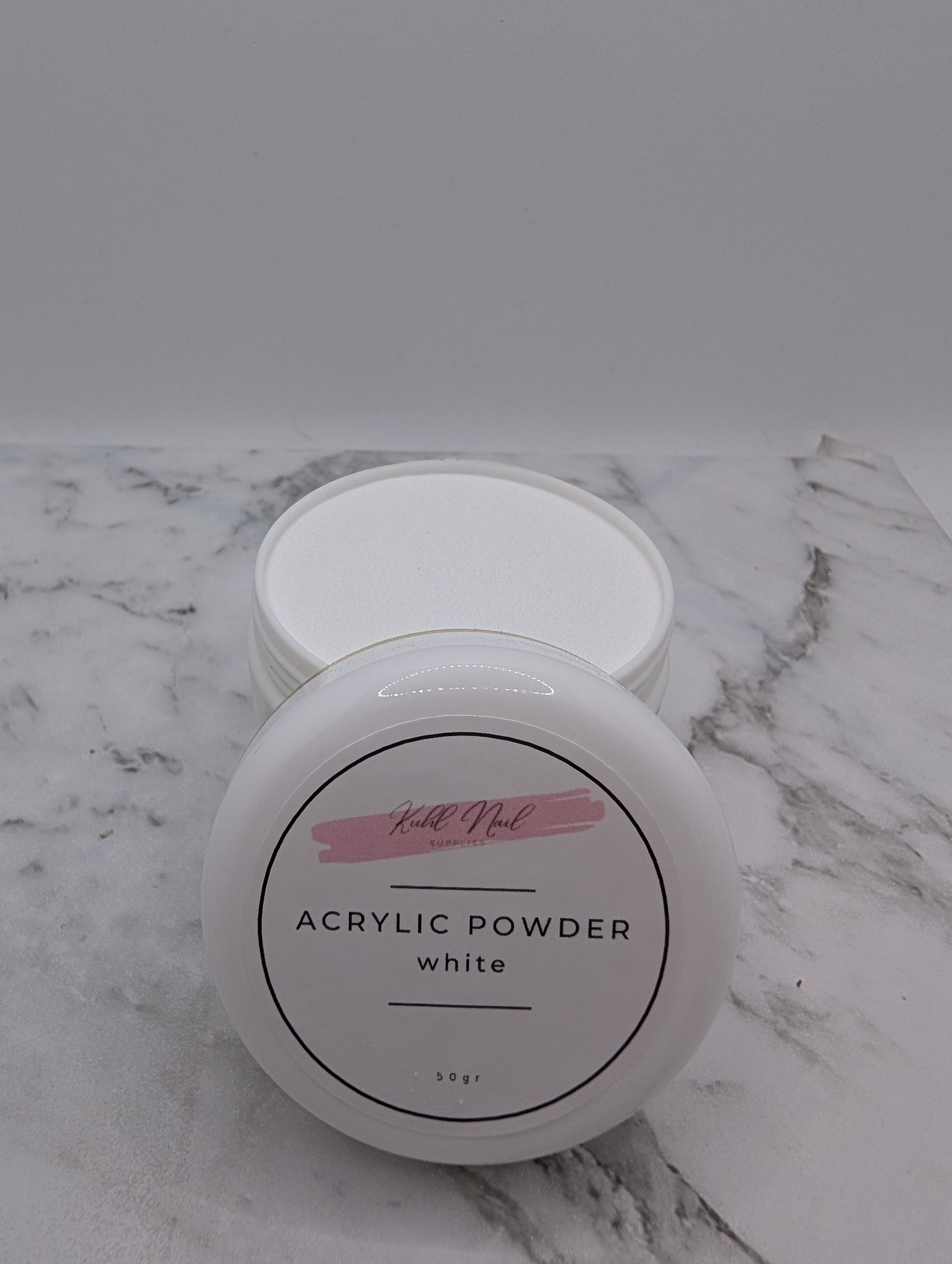 Acrylic Powder - White 50gr – Kuhl Nail Supplies